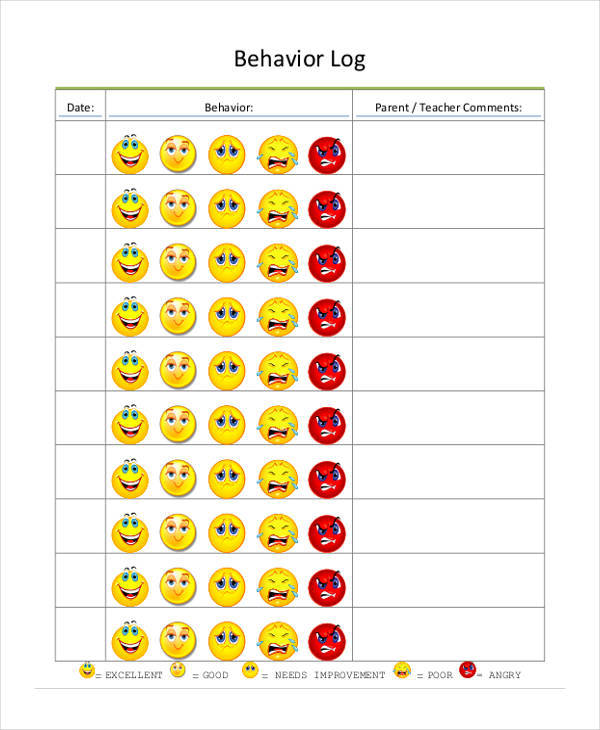 FREE 11 Behavior Log Samples In PDF
