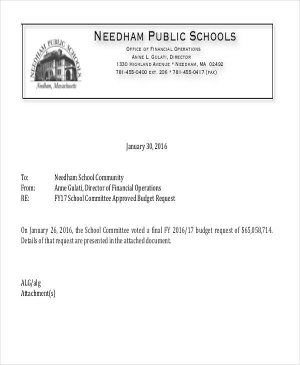Letter Requesting Budget Approval Sample Format Of Request Letter For