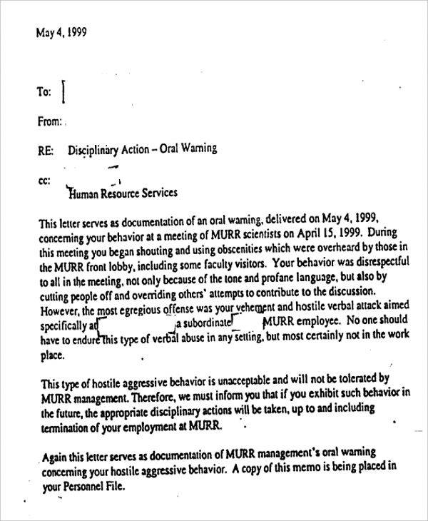 FREE 9 Disciplinary Memo Templates In Google Docs MS Word Apple Pages