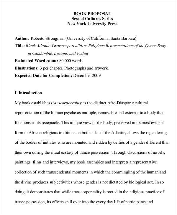 11 Book Proposal Templates Free Word Excel PDF Formats Samples 