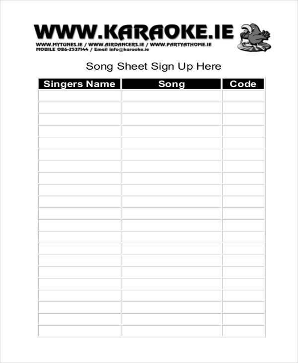 Karaoke Re Slip Template Printable Templates