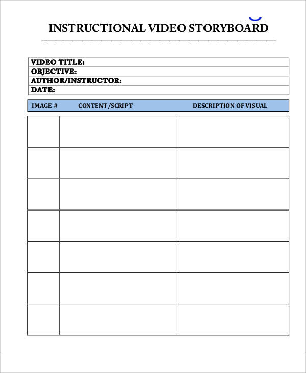 FREE 10 Video Storyboard Templates In PDF MS Word