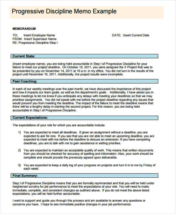 FREE 9 Disciplinary Memo Templates In Google Docs MS Word Apple Pages