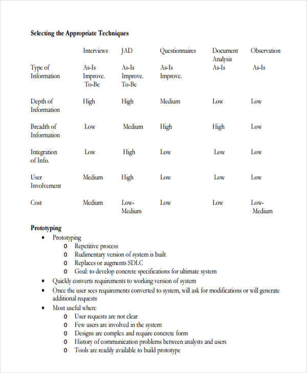 FREE 12 Requirement Analysis Templates In Excel PDF MS Word 