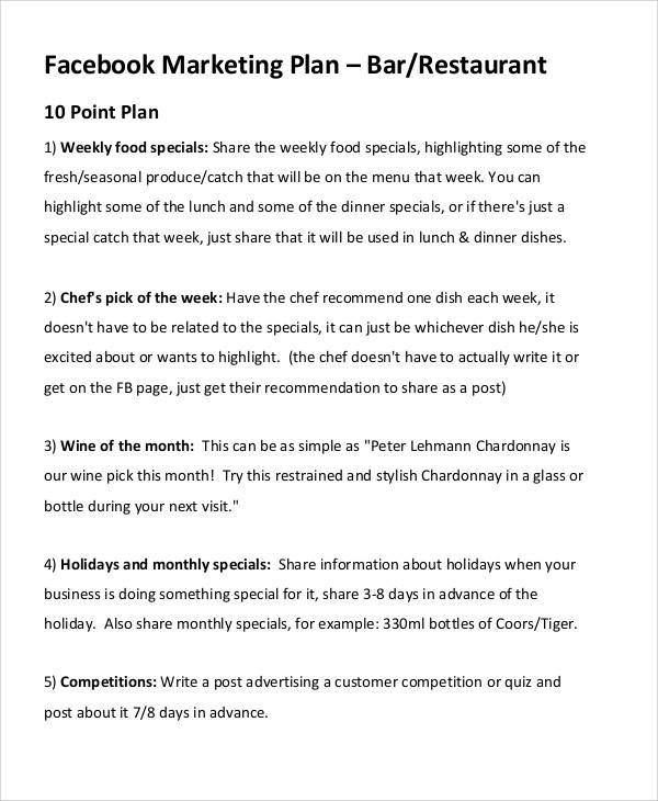 Restaurant Marketing Plan Template Free Download Restaurant Marketing Plan Template Free Download