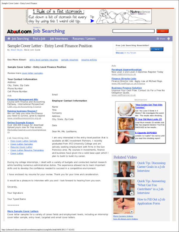 FREE How To Write An Entry Level Cover Letter Tips Guides And Samples 