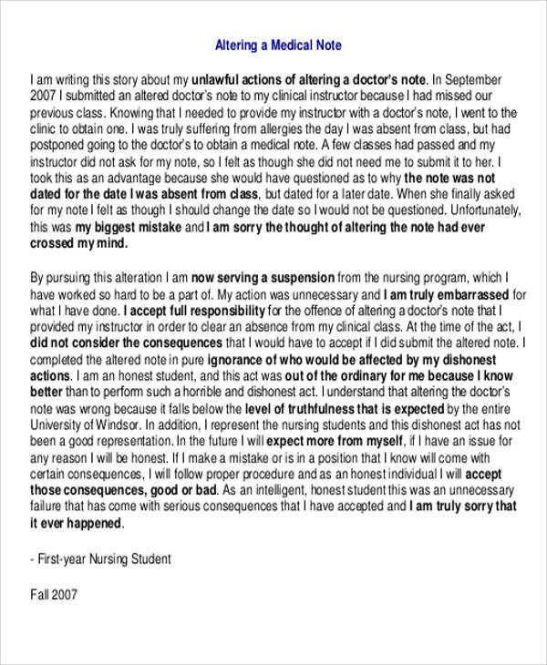 FREE 9 Medical Note Samples In MS Word PDF FREE 9 Medical Note Samples In MS Word PDF