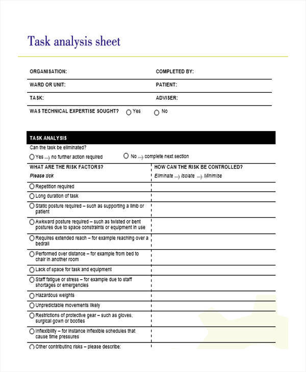 Task Analysis 80 Task Analysis 80