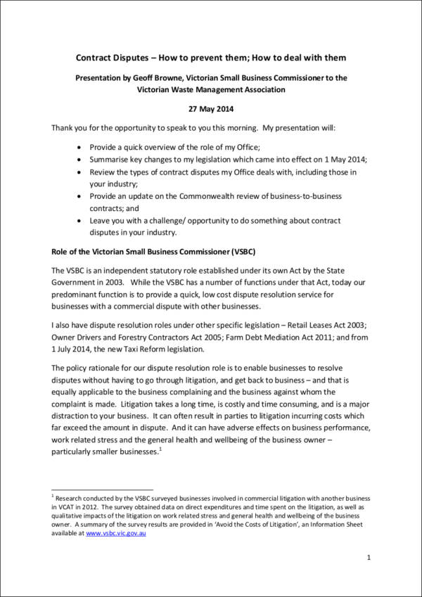 FREE Effective Strategies for Avoiding Contract Disputes ...