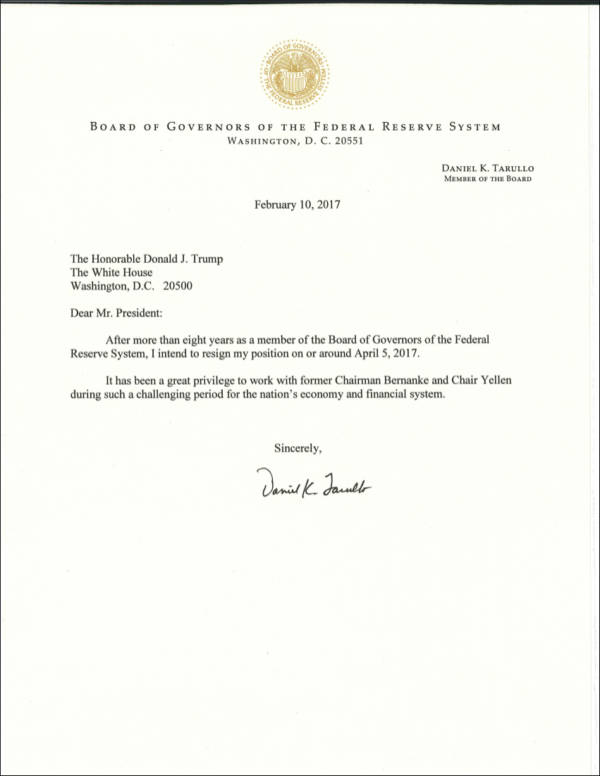 School Governor Resignation Letter