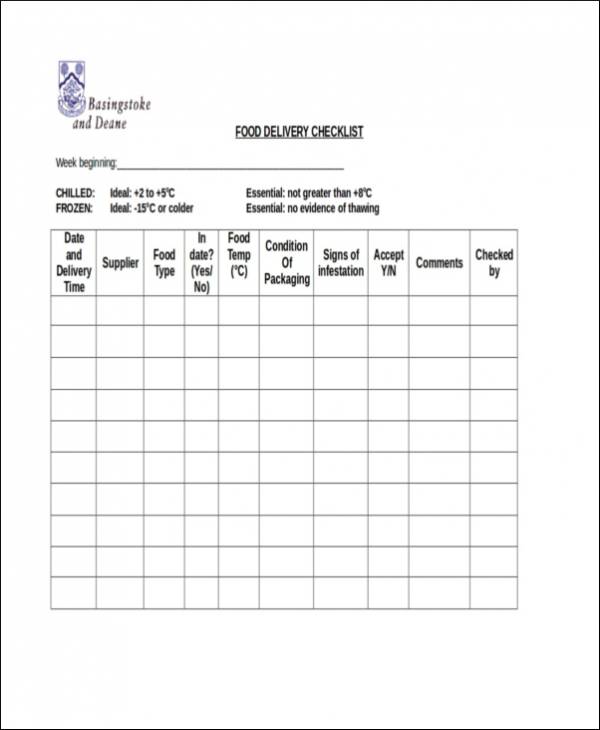 FREE 19 Delivery Checklist Samples Templates In MS Word PDF 