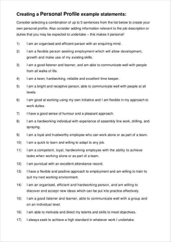  Introduction Profile Of A Person Personal Profile Examples 2022 12 