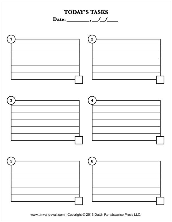 FREE 19 Task Checklist Samples Templates In PDF Excel MS Word