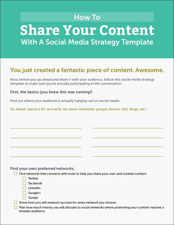 Social Media Strategy Template Pdf Task List Templates Vrogue