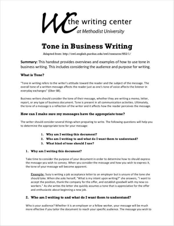 FREE 12 Business Writing Samples Templates In PDF MS Word FREE 12 Business Writing Samples Templates In PDF MS Word