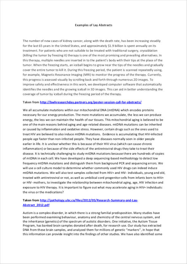 Writing An Abstract For A Book Chapter