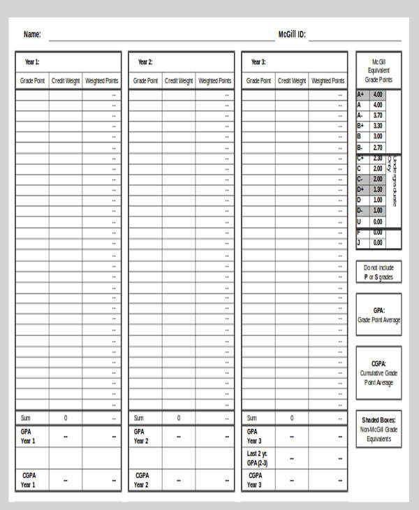 How To Make A Gpa Calculator In Excel GPA Calculator Excel Template