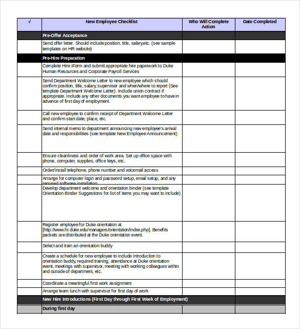 FREE 19 Onboarding Checklist Samples In PDF MS Word Excel Google
