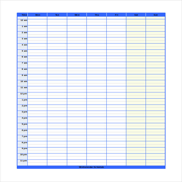 FREE 32 Schedule Templates In MS Word