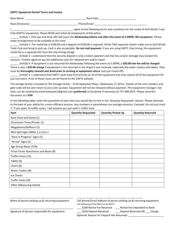 FREE 10 Equipment Invoice Samples Templates In PDF MS Word Excel