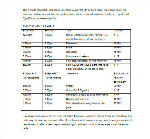 FREE 32 Schedule Templates In MS Word