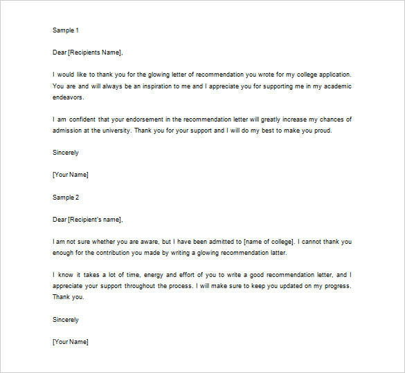 College Admissions Letter Of Recommendation Financial Report