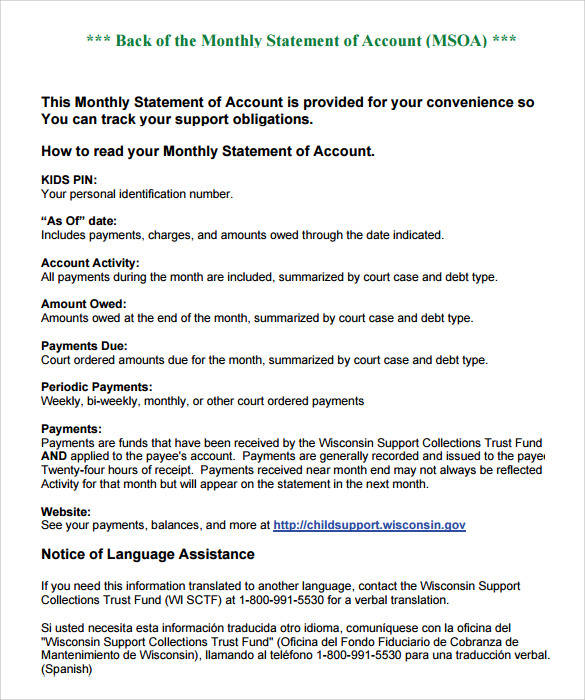 FREE 15 Printable Account Statement Templates In PDF Excel FREE 15 Printable Account Statement Templates In PDF Excel