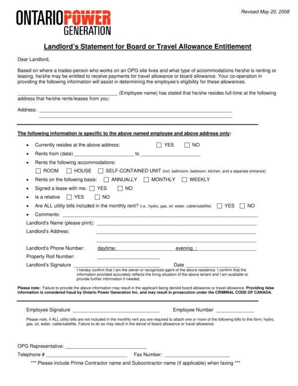 FREE 18+ Landlord Statement Templates in PDF