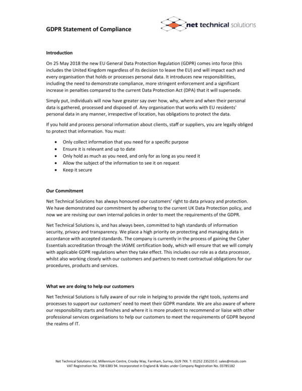 Gdpr Compliance Statement Template Free Free Printable Templates Gdpr Compliance Statement Template Free Free Printable Templates