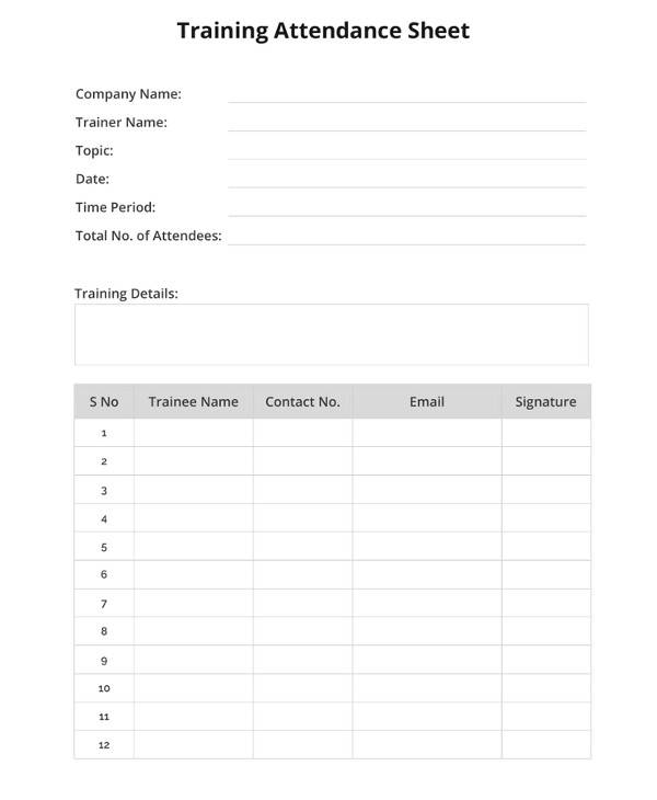 FREE 18 Attendance Sheet Templates In PDF MS Word Excel