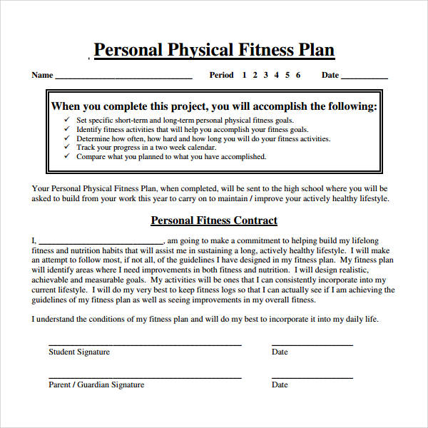 FREE 11 Workout Planner Templates In PDF MS Word