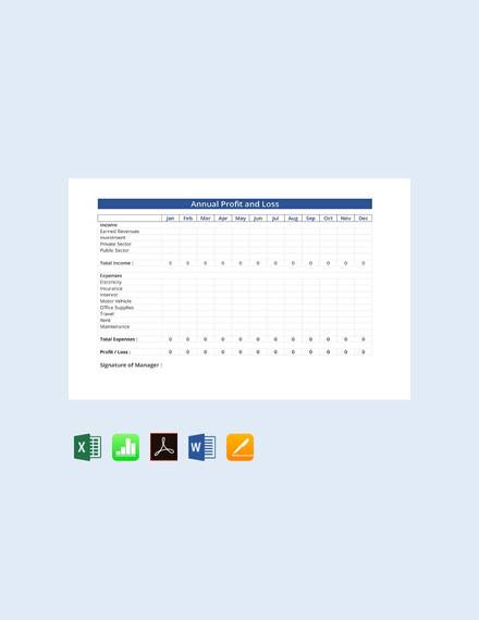 FREE 21 Sample Profit And Loss Templates In Google Docs Excel 