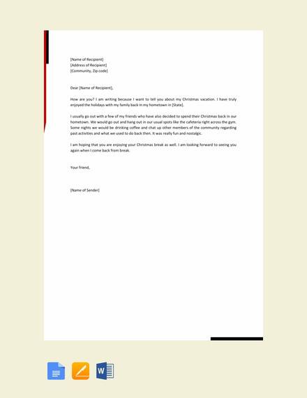 FREE 13 Friendly Letter Templates Samples In MS Word PDF