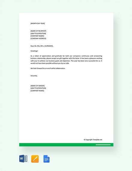 FREE 20 Sample Gift Letter Templates In PDF MS Word Pages Google 