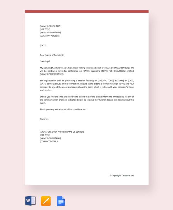 Sample Invitation Letter To Honoree Caresizsiniz