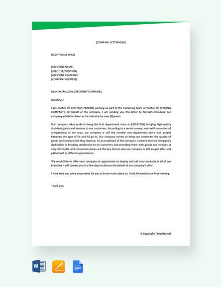 Labace It Company Introduction Letter Sample Pdf