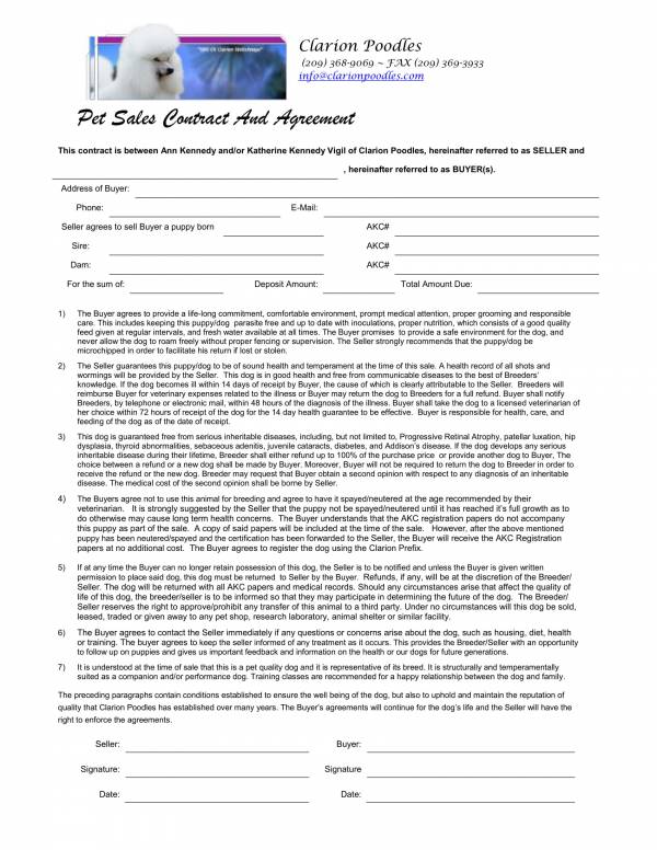 FREE 11 Puppy Sales Contract Templates In PDF MS Word Google Docs 