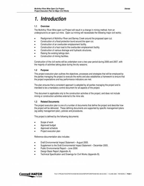 FREE 9 Project Execution Plan Templates In PDF