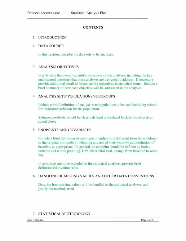 FREE 9 Statistical Analysis Plan Templates In PDF MS Word