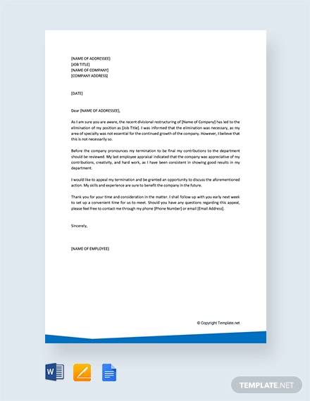 FREE 12 Appeal Letter Samples In PDF MS Word Pages Google Docs