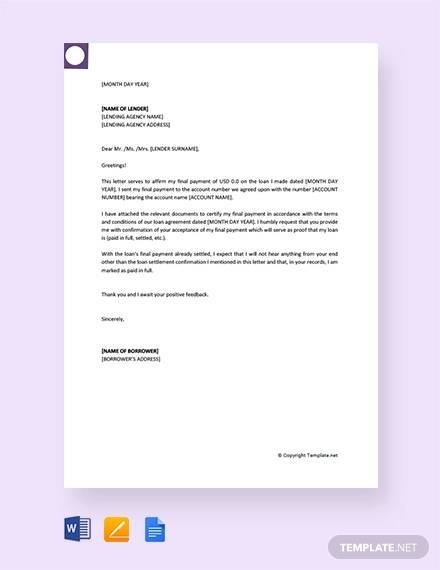 FREE 53 Payment Letter Formats In MS Word Google Docs Pages PDF