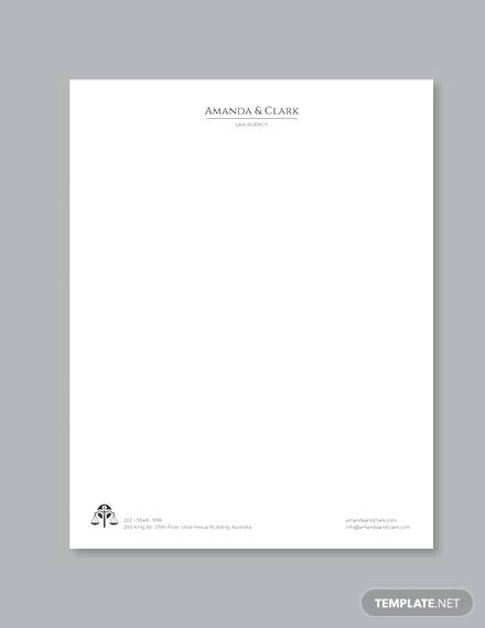 FREE 12 Sample Legal Letterhead Templates In AI InDesign MS Word 