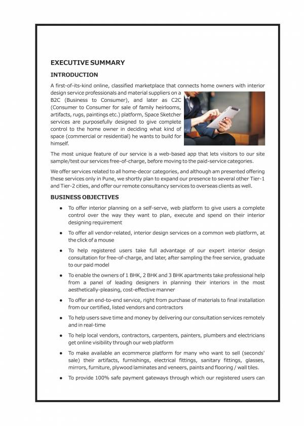 FREE 13 Interior Design Business Plan Templates In PDF MS Word