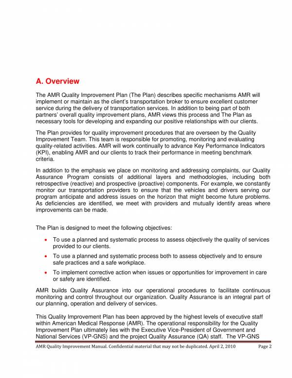 FREE 13 Quality Assurance Plan Templates In PDF MS Word Google
