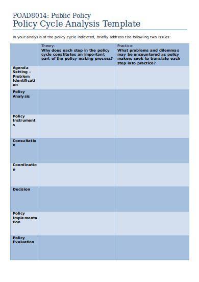 FREE 9 Policy Analysis Templates In PDF MS Word