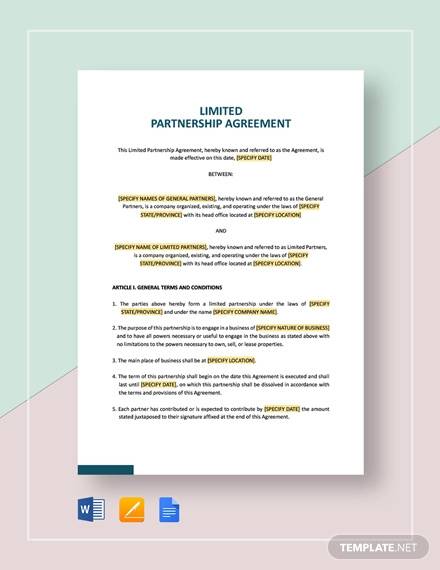FREE 15 Sample Partnership Agreement Templates In PDF MS Word 