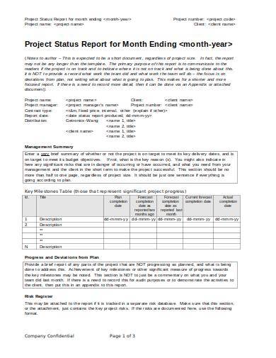 FREE 9 Project Progress Report Samples In PDF MS Word