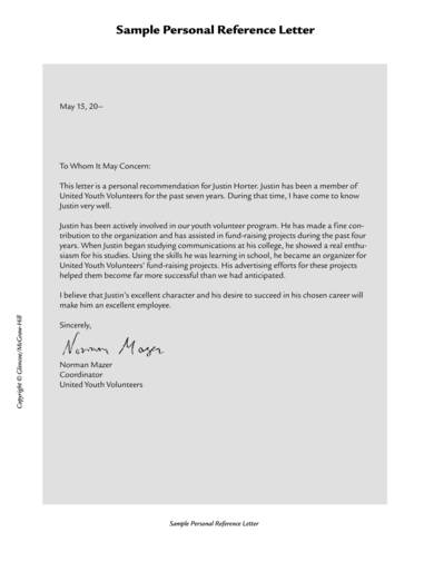 FREE 13 Volunteer Reference Letter Samples In PDF MS Word