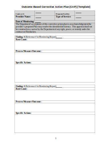 FREE 9+ Corrective Action Plan Samples in PDF | MS Word