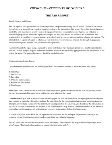 FREE 10 Physics Lab Report Samples In PDF MS Word